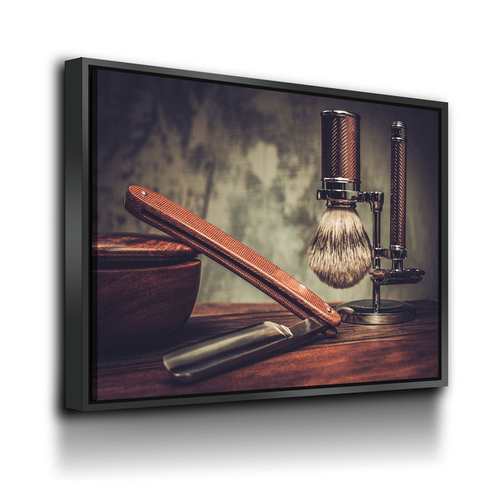 Barber Shop Vintage Canvas Framed Wall Art Barber Shop Decor - Royal ...