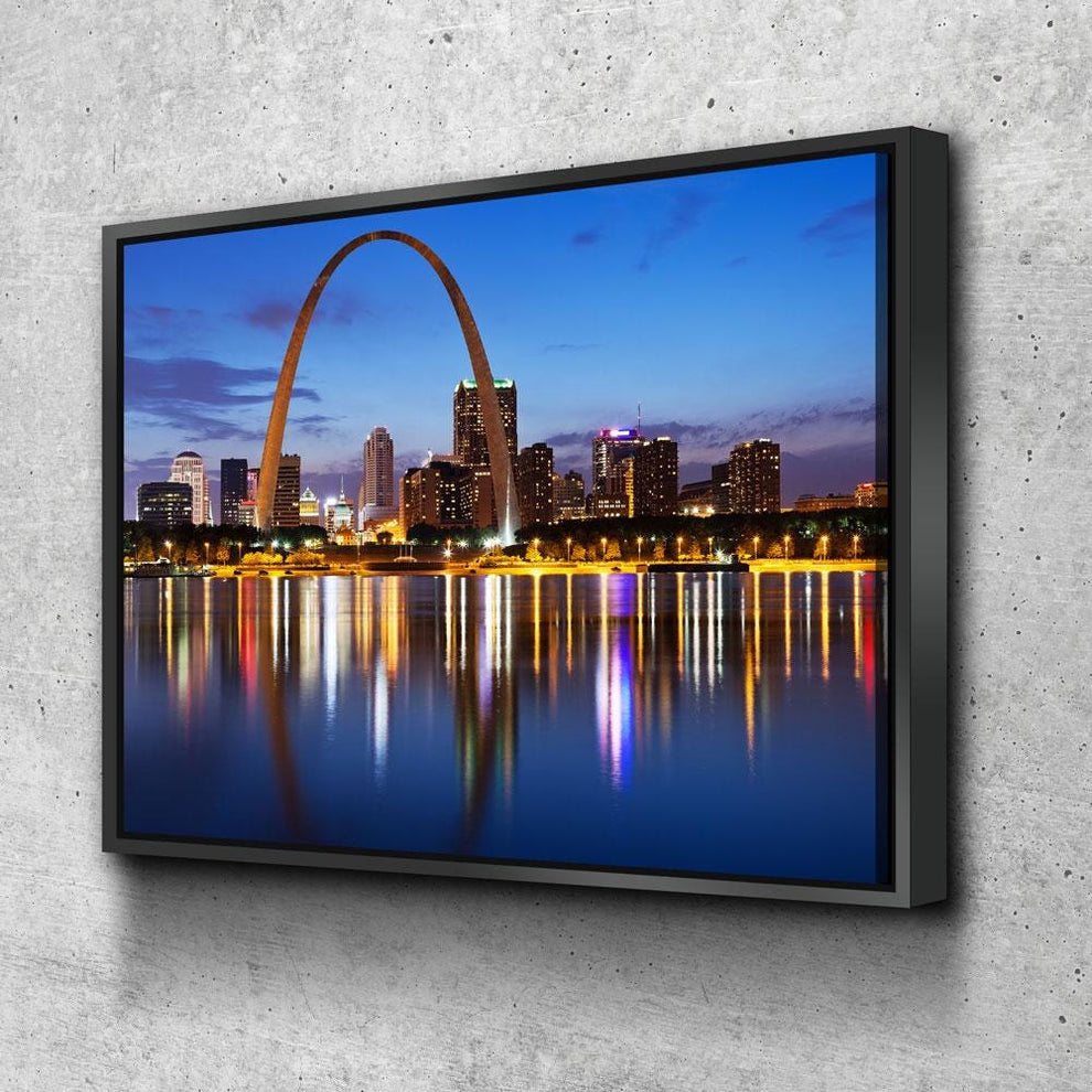 St. Louis Skyline Canvas Wall Art, Saint Louis, MO Skyline, Saint Loui ...