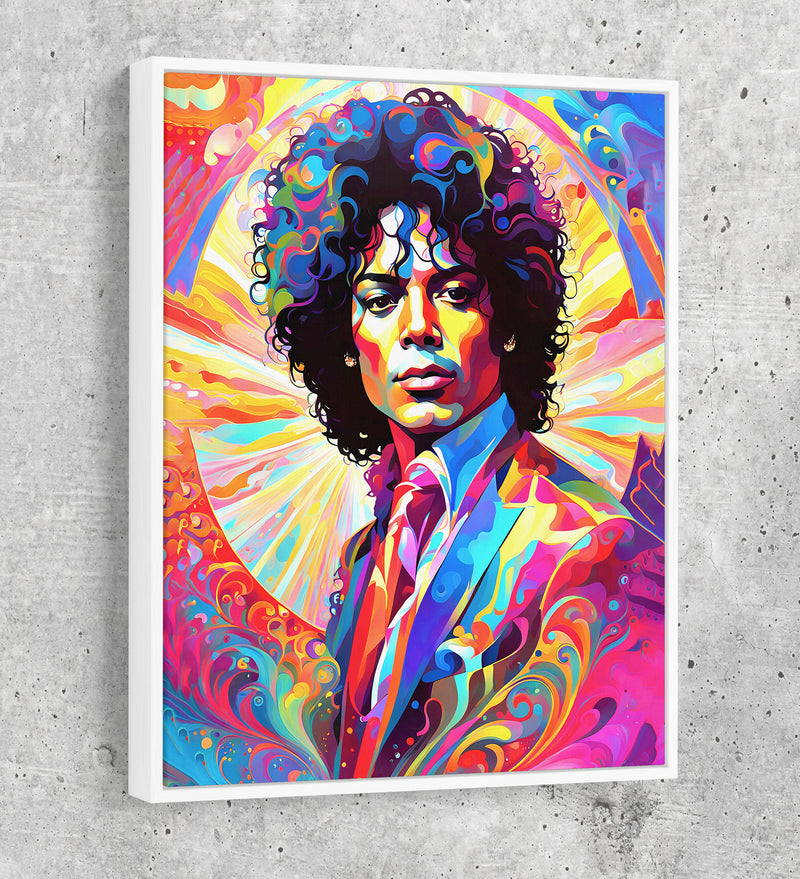 Abstract Michael Jackson Canvas Wall Art, Colorful Michael Jackson ...