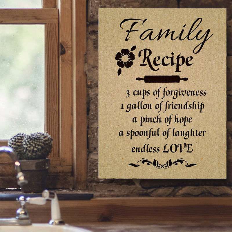 Family Recipe Canvas Wall Art Kitchen Decor - Royal Crown Pro